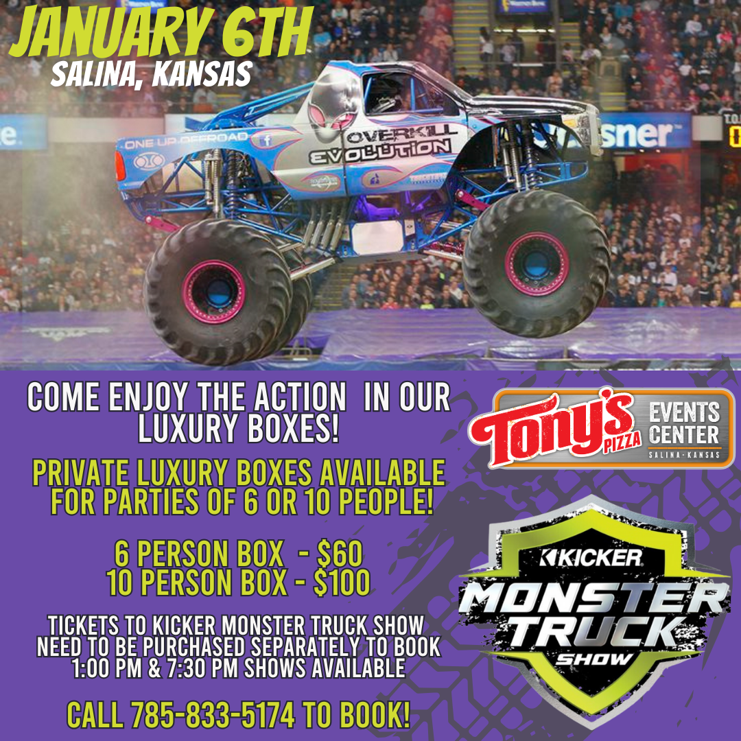 Events: Kicker Monster Truck Show | Tony's Pizza Events Center